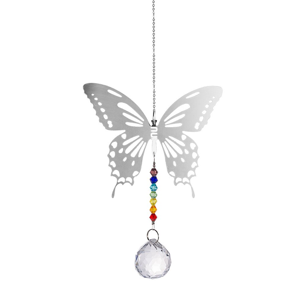 Hanging Home Prisms Rainbow Butterfly Shaped Craft... – Grandado