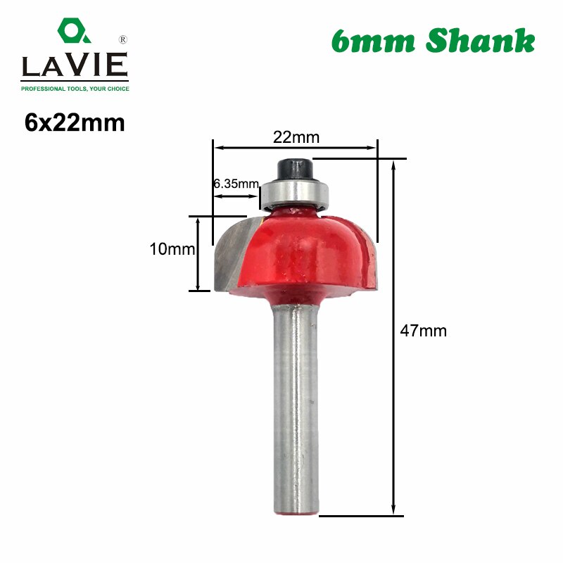 6 st 6mm skaft träbearbetning flush trim router bi... – Grandado