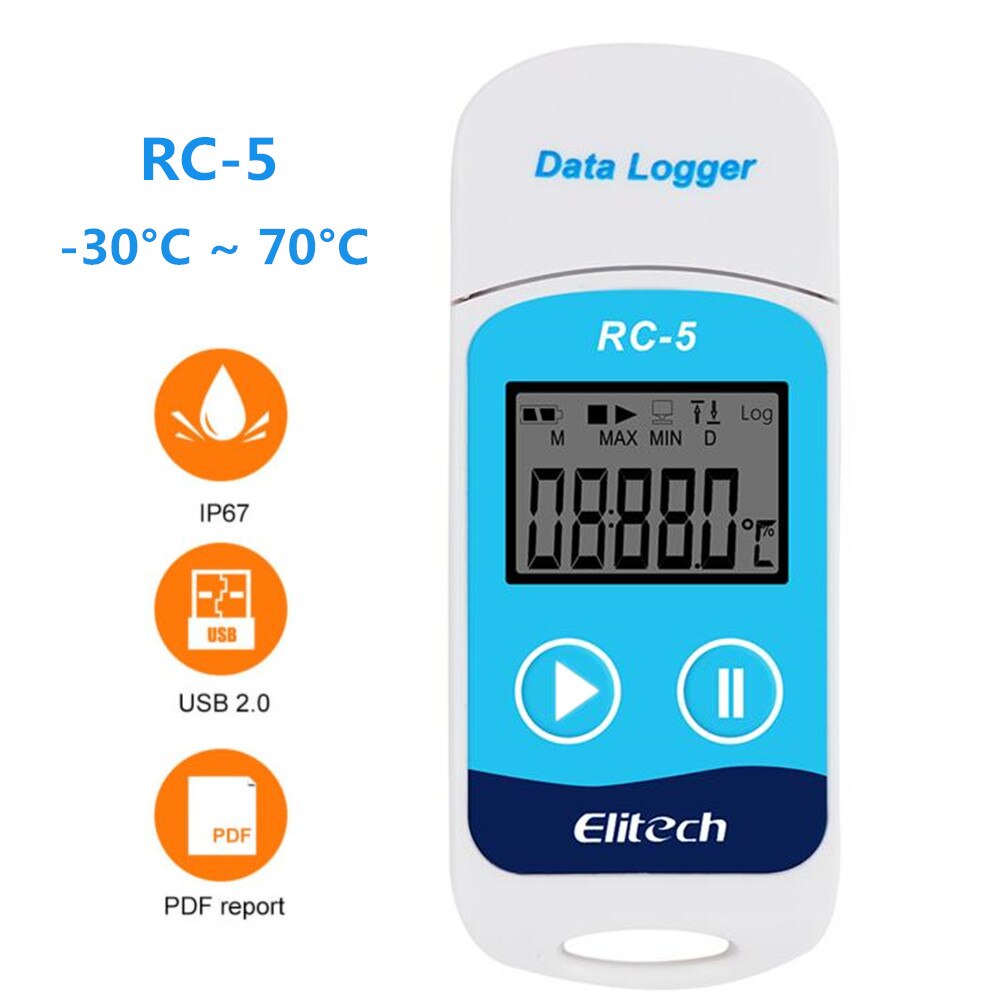 RC-5 Digital USB Temperature Data Logger 32000 Rea... – Grandado