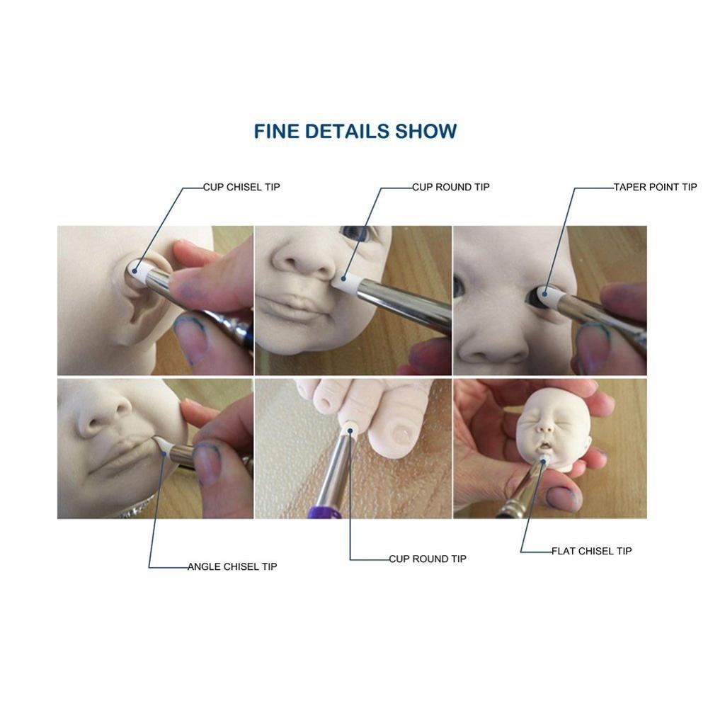 8mm 5 Pcs Polymer Clay Coloring Sculpting Shapers ... – Grandado