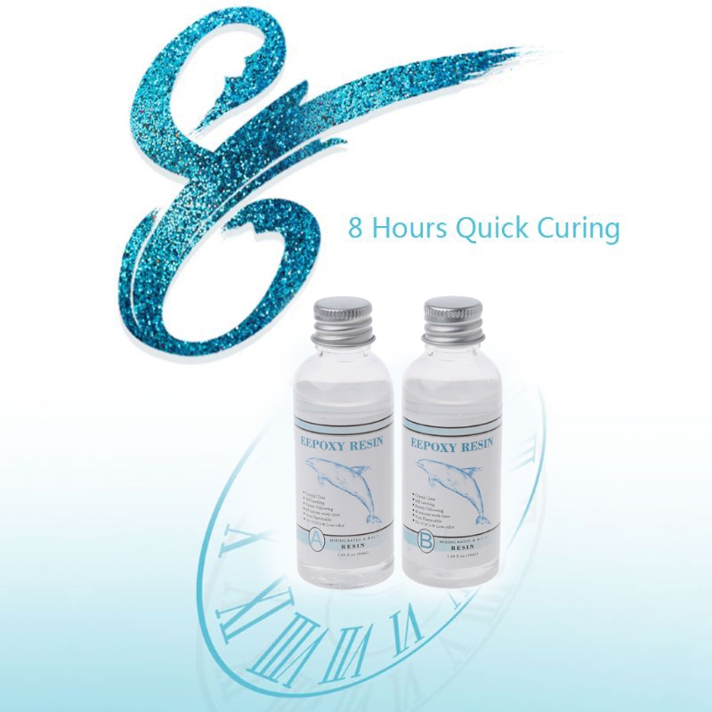 3 Ounce Clear Crystal Resin Quick Curing AB Resin ... – Grandado