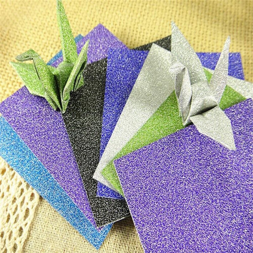 12 Sheets Glitter Origami Paper Square Sheets Vivi... – Vicedeal