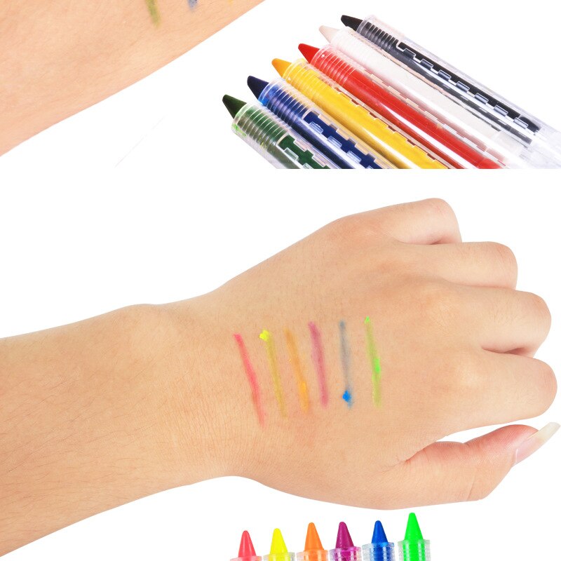 KiWarm 6Pcs 6 Colors Face Painting Crayon Pencils ... – Grandado