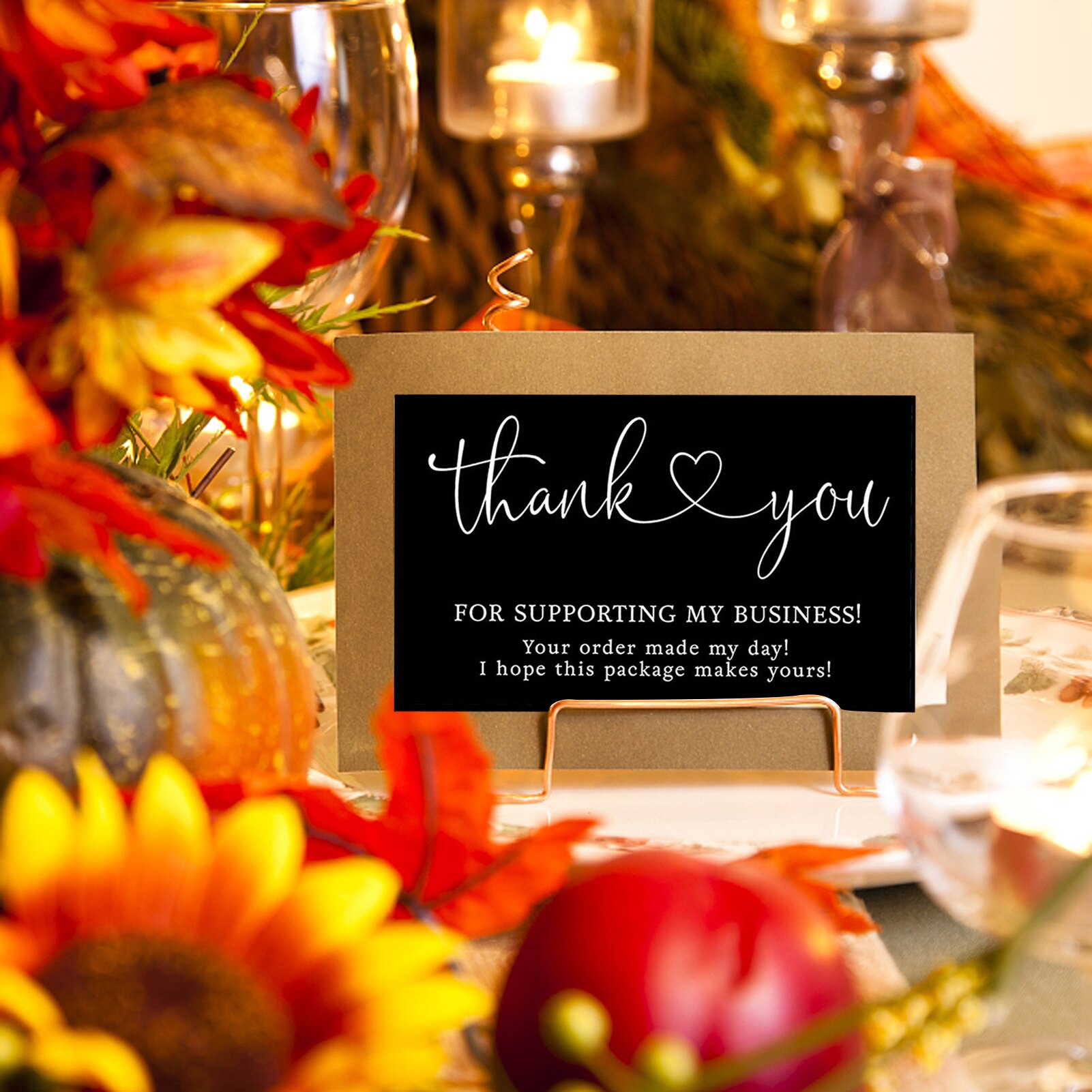 Thank You for Your Order Card Black & White Ca... – Grandado