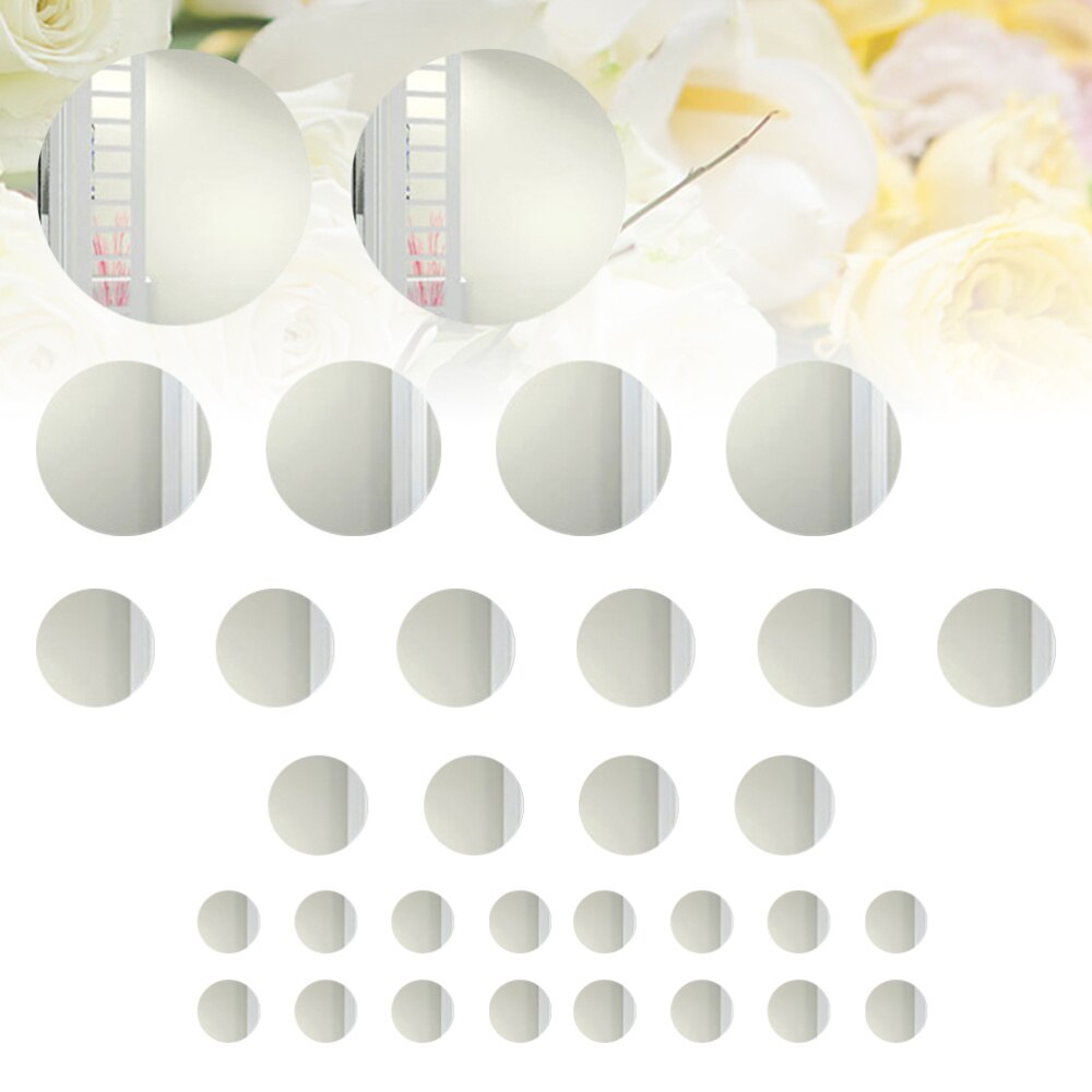 30PCS Round DIY Mirror Surface Wall Sticker Self A... – Grandado