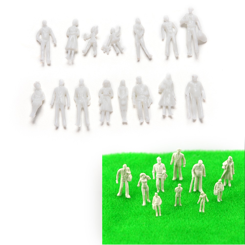 100 Pcs/set DIY Toys White Model People Figure 1:1... – Grandado