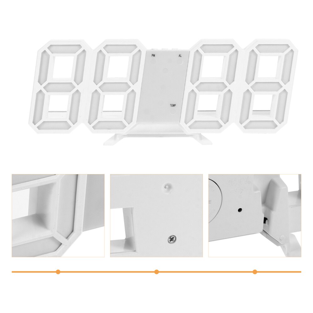 3D Digital Alarm Clock Temperature LED Number Time... – Grandado