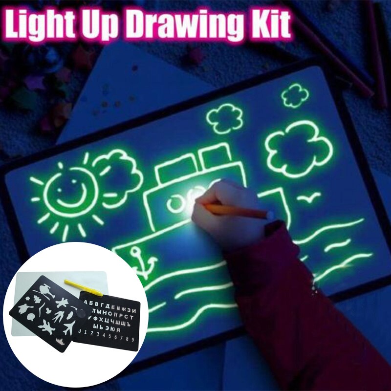 Light up Drawing Fun Developing Toy Draw Sketchpad... – Vicedeal