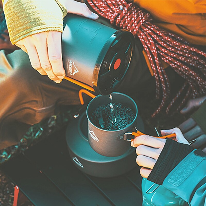 WIDESEA Aluminium Camping Coffee Pot With Cup Camp... – Vicedeal