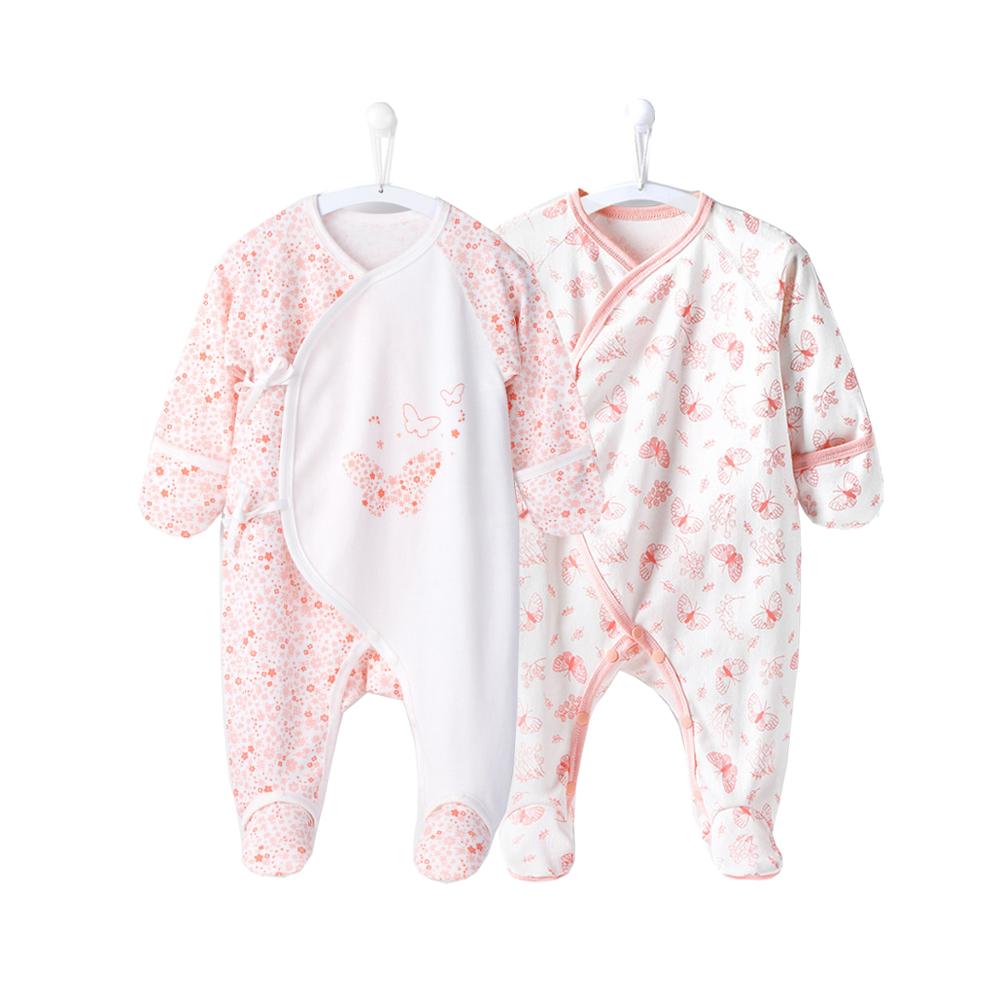 COBROO 2-Pack Baby Girl Footed Sleeper with Mitten... – Vicedeal