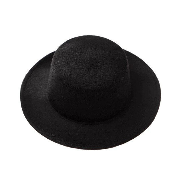 Klassisk enfärgad vinter fedora hatt kvinnor män k... – Grandado