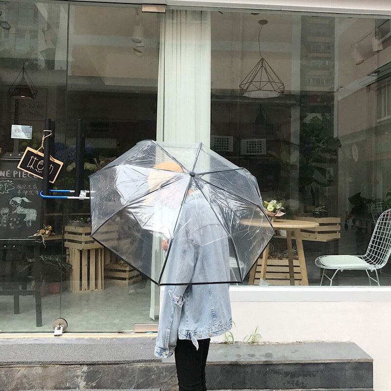 Paraguas transparente Paraguas automático lluvia h... – Grandado