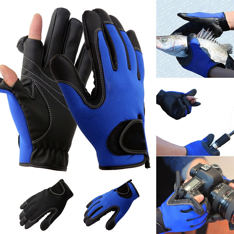 Neoprene Fishing Gloves 2 Slits Full Finger Shooti... – Grandado