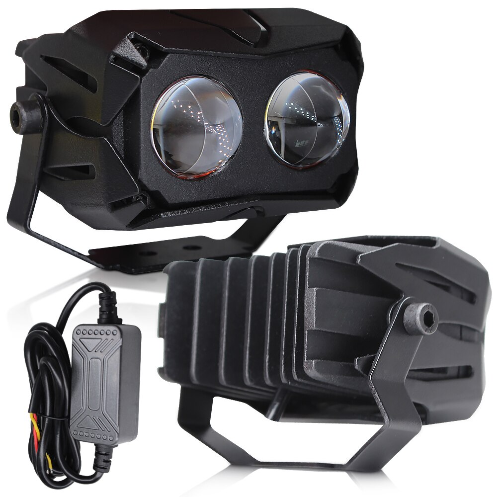2pcs Bi LED Lens Dual Colors Motorcycle Projector ... – Grandado