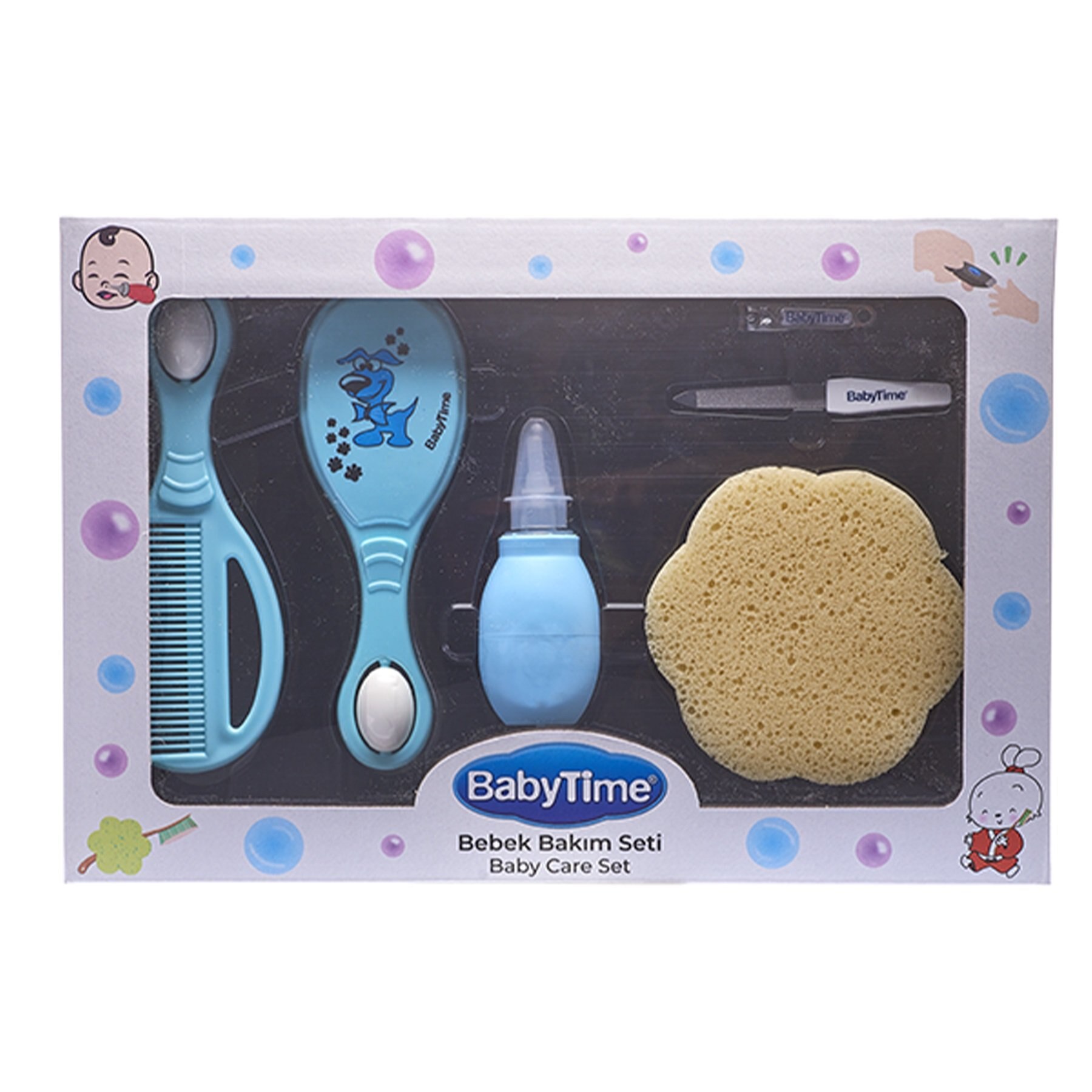 BabyTime Blue 6 Piece Baby Care Set – Grandado