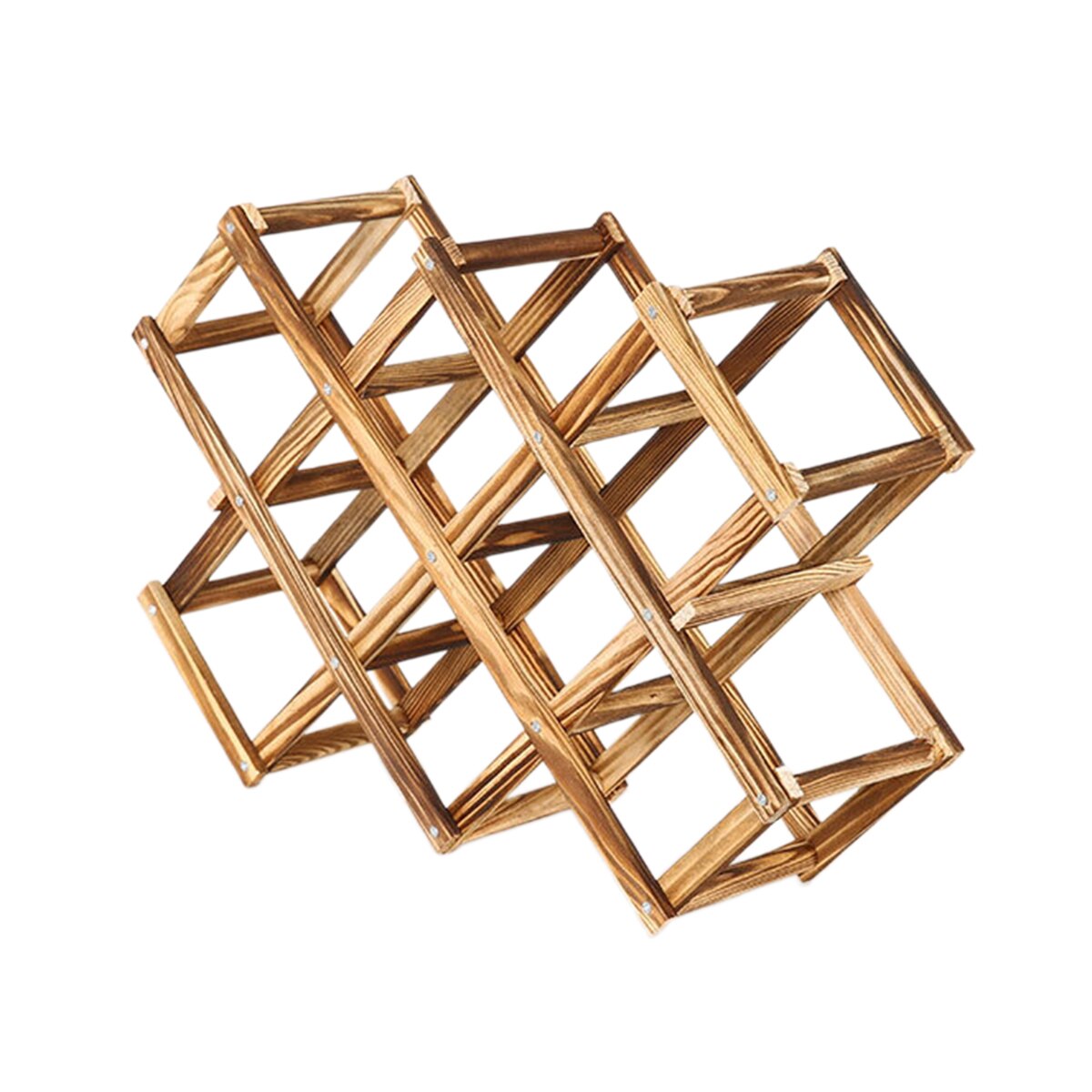 3/6/10 Bottle Storage Rack Pine Wood Folding Wine ... – Grandado