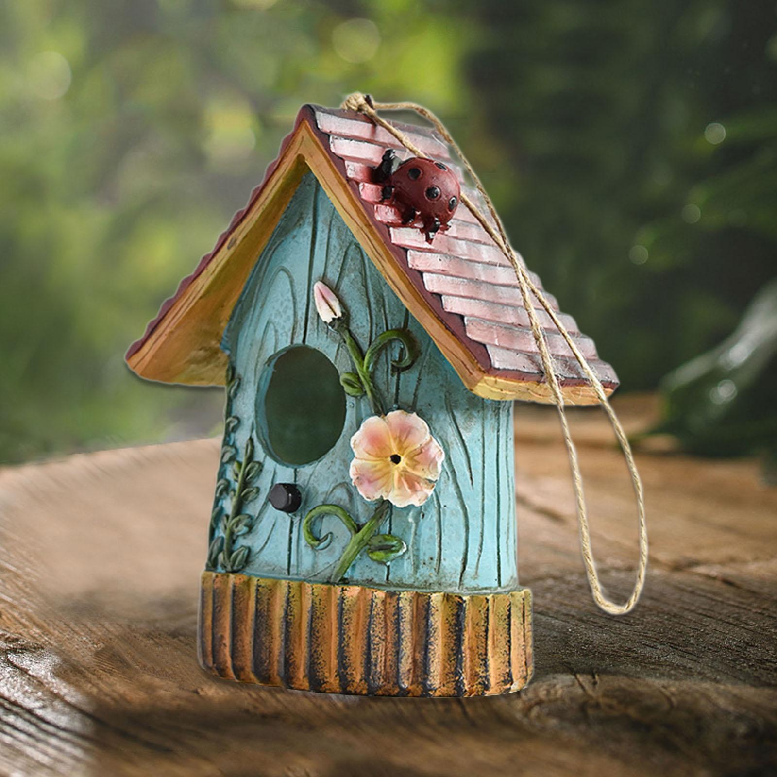 Hanging Bird House Outside Bird Hut Resin, Novelty... – Vicedeal