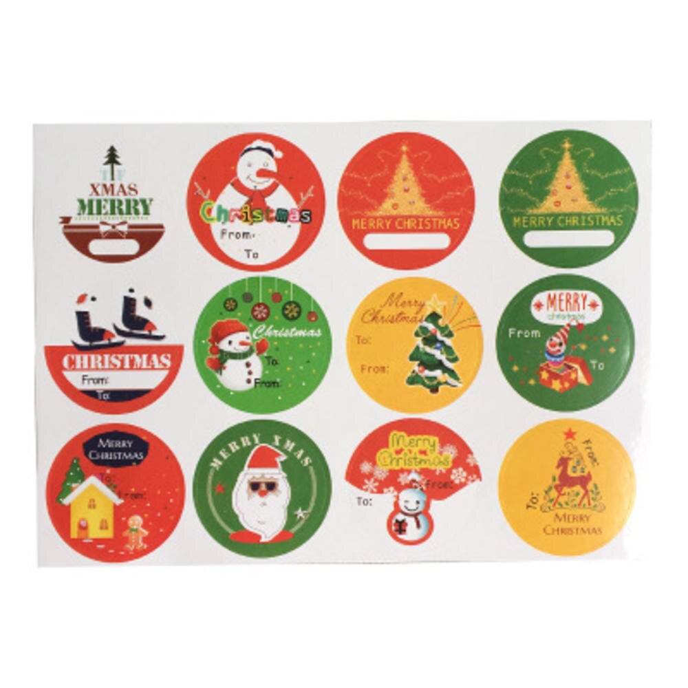 Black & White Merry Christmas Stickers 500pcs Anim... – Vicedeal