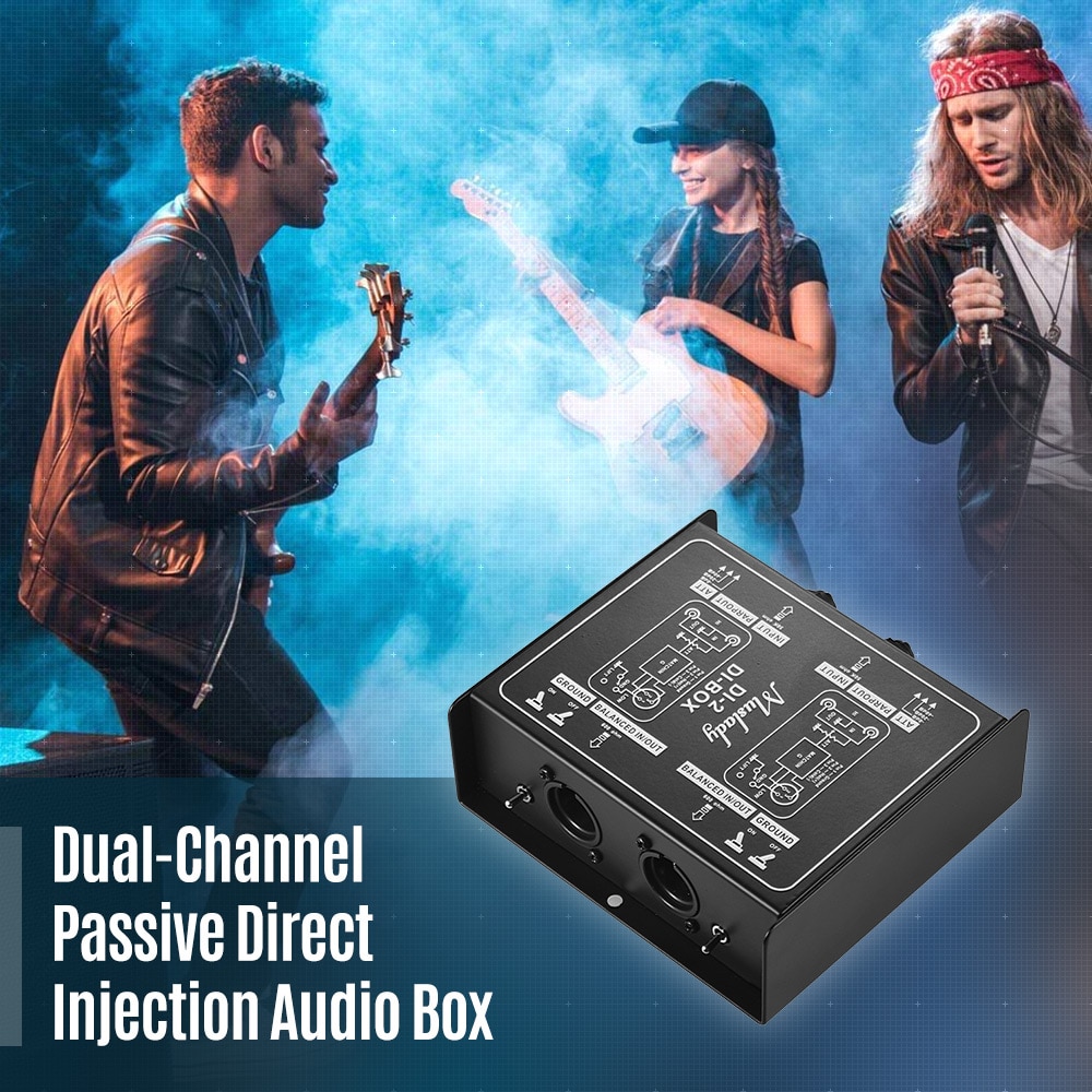 Muslady DI-2 Dual-Channel Passive DI-Box Direct In... – Grandado