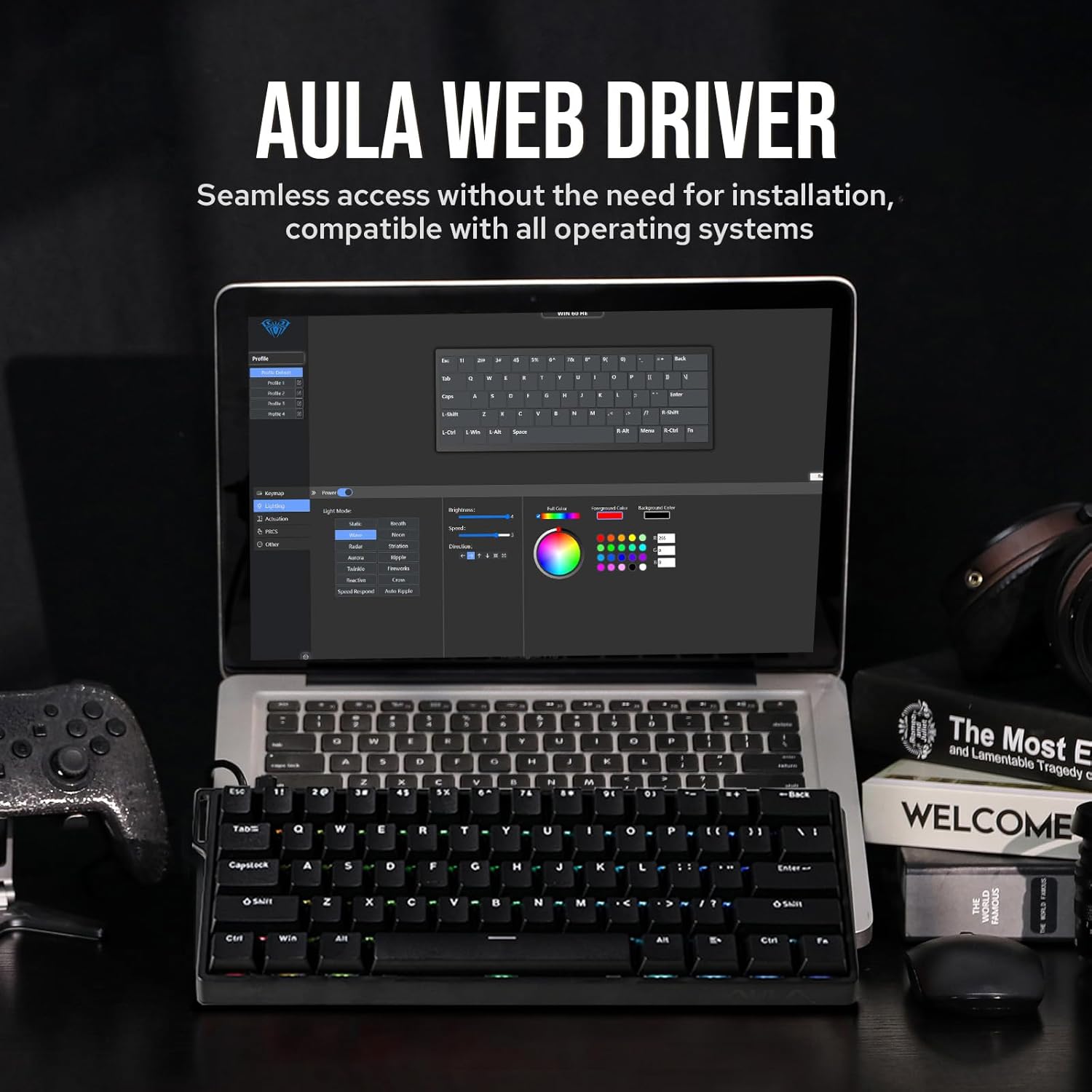 Aula WIN60 HE 60% Wired Magnetic Keyboard With Adj... – Grandado