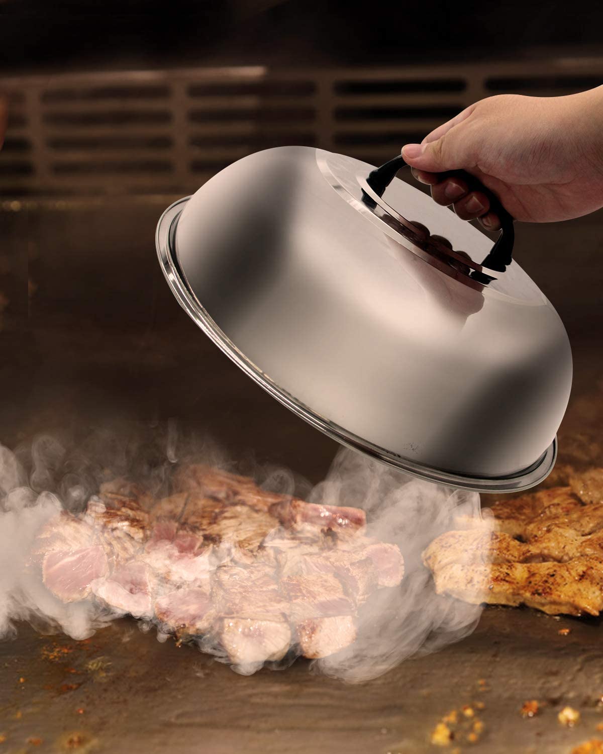 Rvs Wok Cover Dome En Stomen Cover Ronde Bedruipen... – Vicedeal