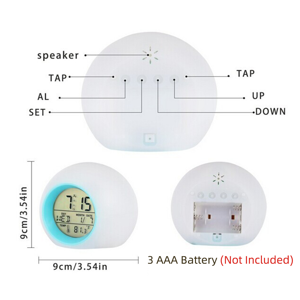LED Alarm Clock Light Digital Clock Thermometer 7 ... – Grandado