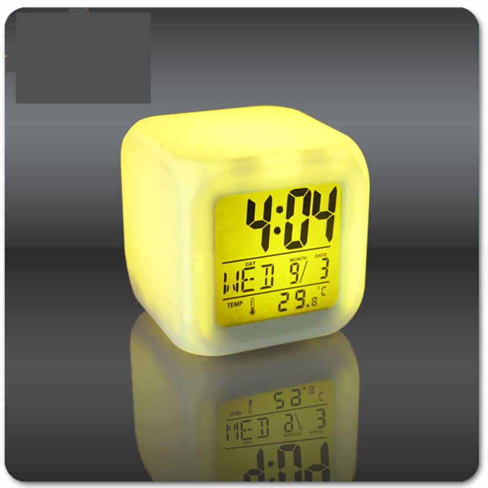 Colorful color-changing mood alarm clock Cartoon c... – Grandado