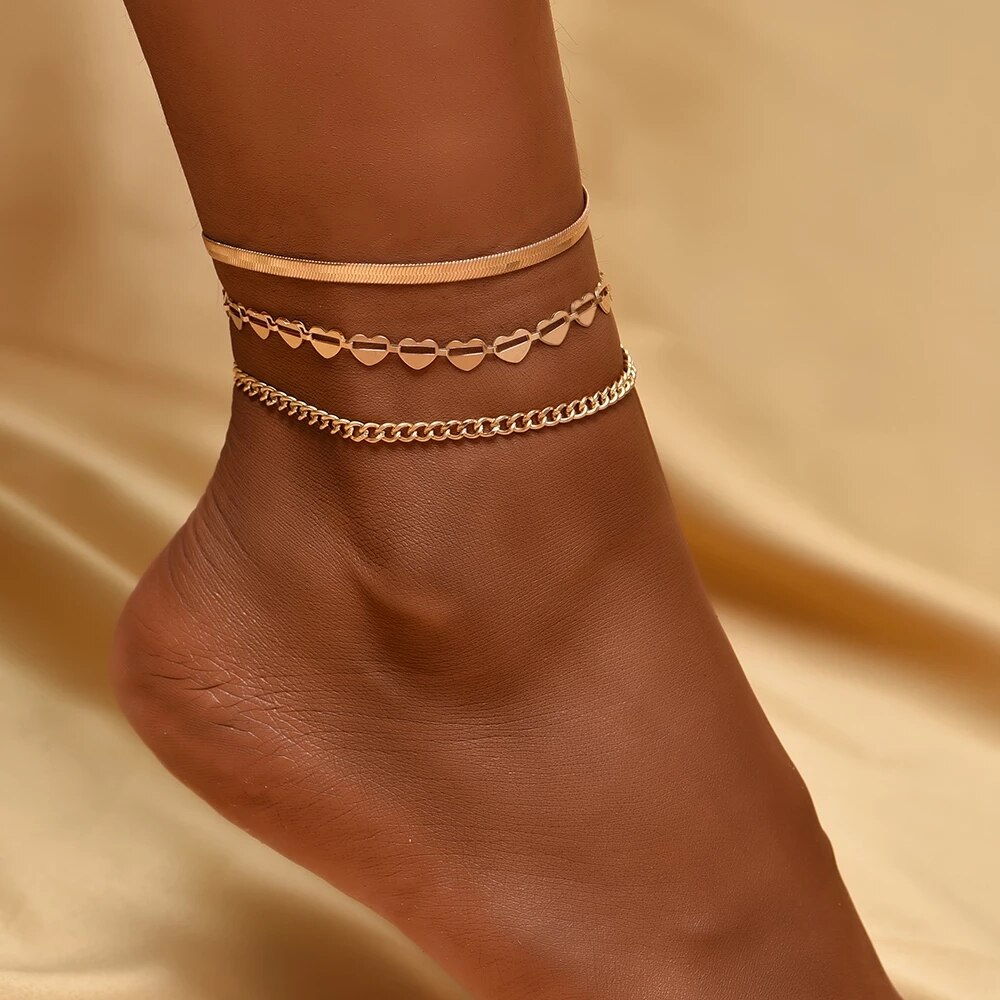 Boho Anklet Foot Geometry Chain Ankle Summer Brace... – Vicedeal