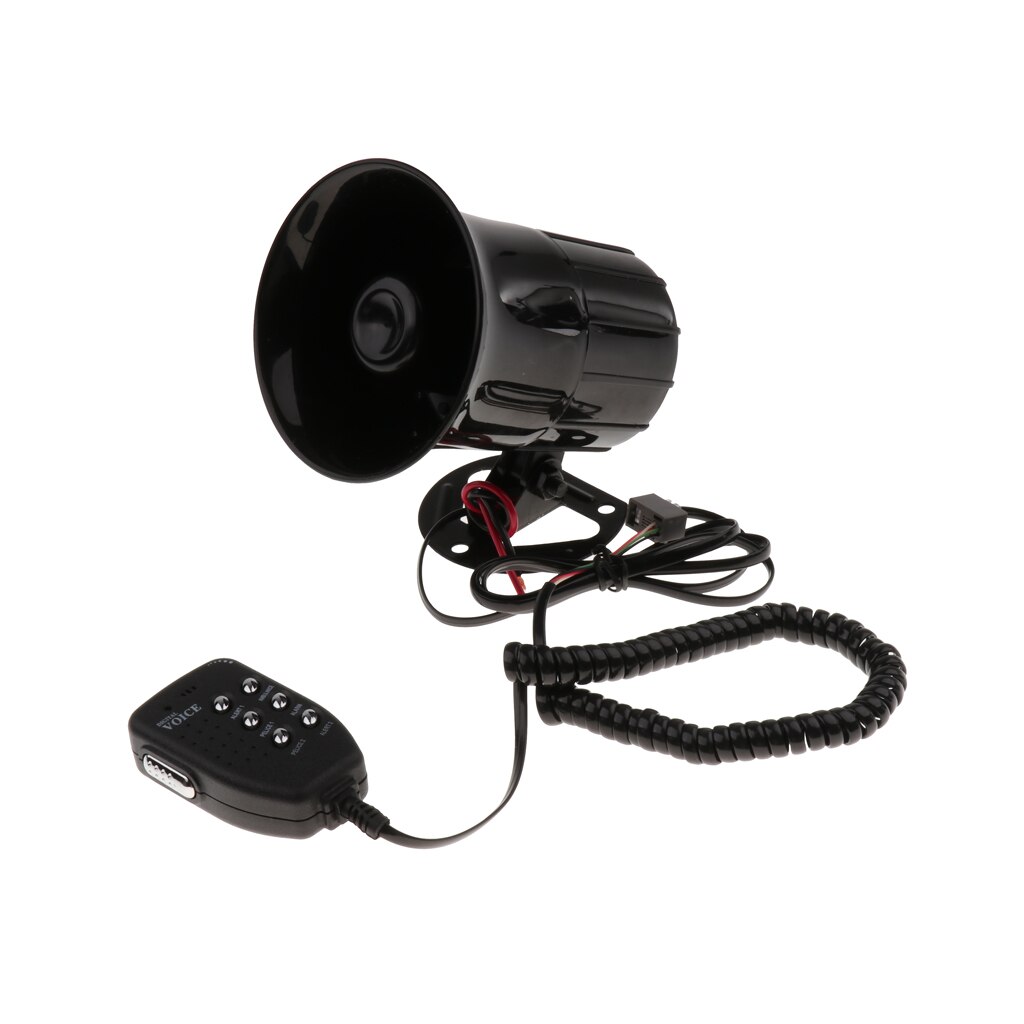 12V Car Horns Motorcycle Police 6 Sound Siren Mega... – Grandado