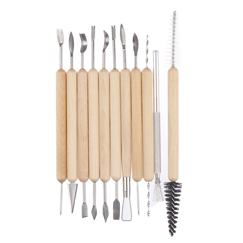 15pcs Wood Handle Pottery Set Wax Carving Smoothin... – Grandado