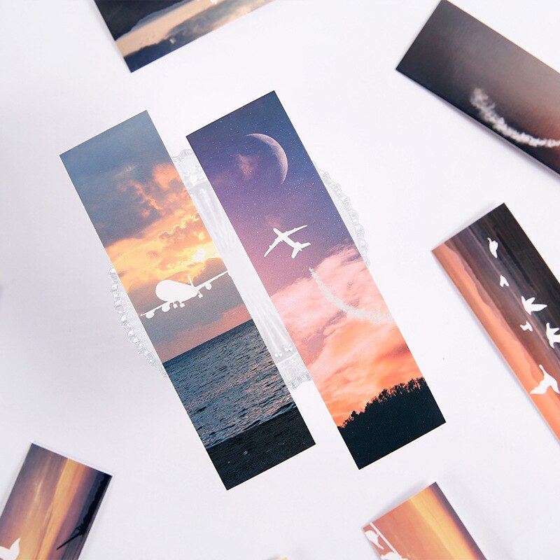 30 Pcs Seaside Sunset Scenery Set Of Cute Bookmark... – Grandado