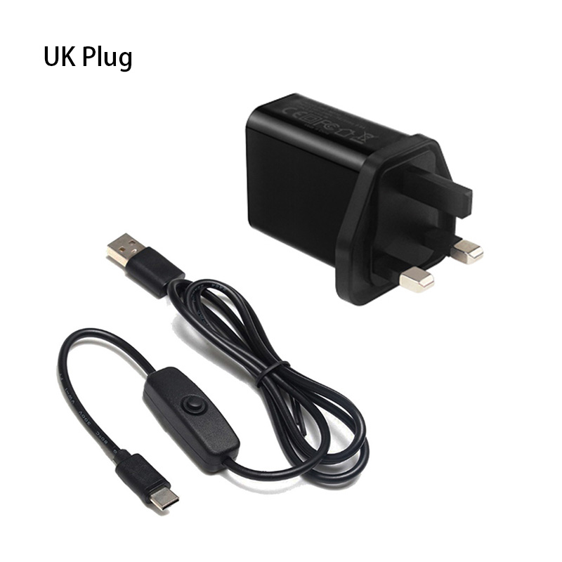 Raspberry Pi 4 Power Supply 5V 3A USB Type C Charg... – Grandado