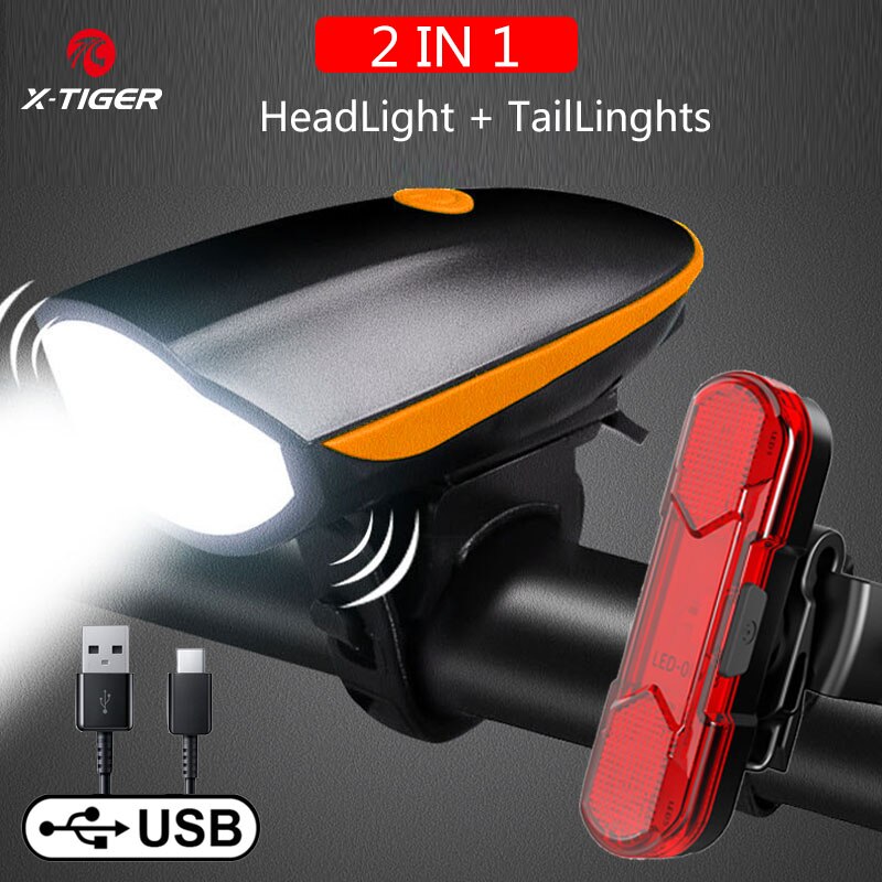 X-TIGER Bicycle Light USB Charging IPX5 Waterproof... – Grandado