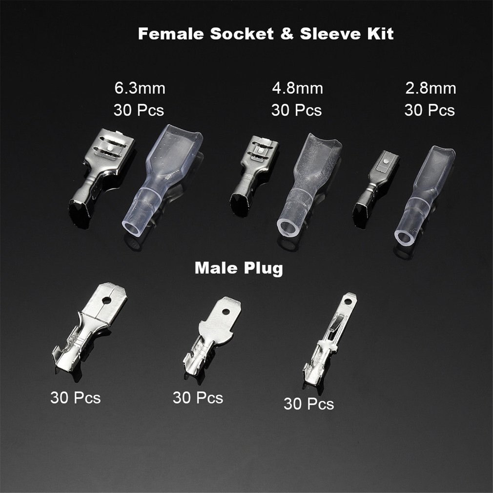 120/180Pcs 2.8/4.8/6.3mm Crimp Terminals Insulated... – Vicedeal