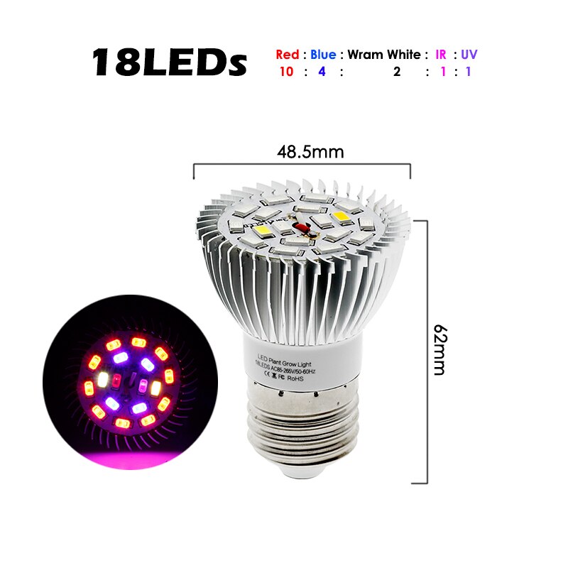 Luz Led de cultivo de espectro completo, fitoampli... – Grandado