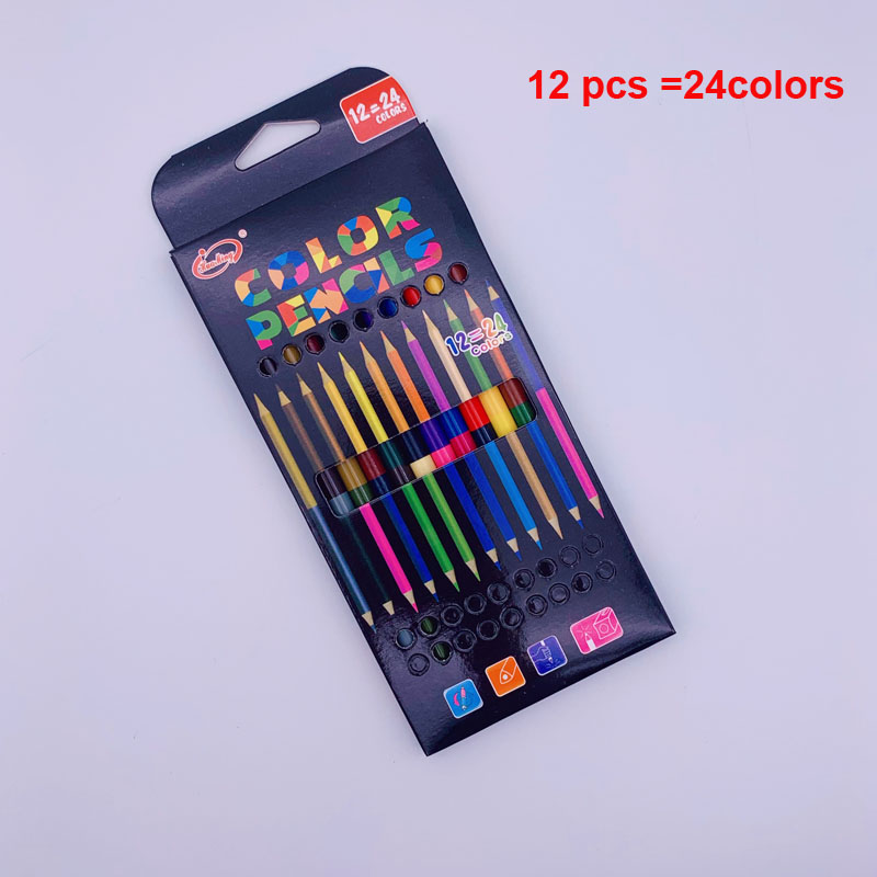 Crayons de couleur à Double tête, 24 couleurs, cra... – Grandado
