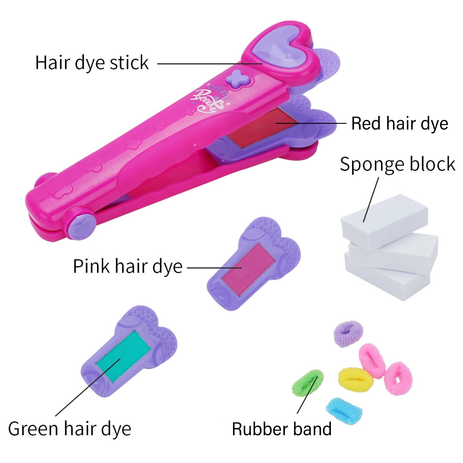 Hair Color Kit for Girls Soft Salon DIY Chalks for... – Grandado