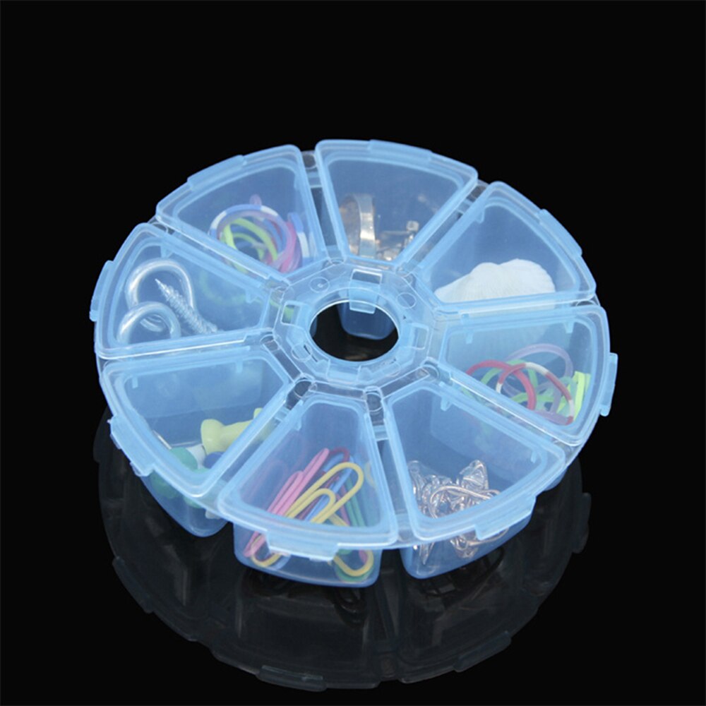 8 Grids Round Storage Box Case Craft Pearl Jewelry... – Grandado