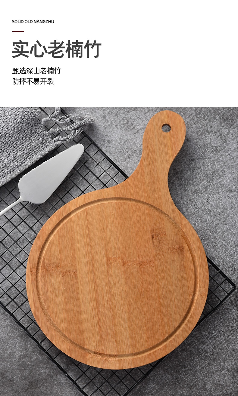 Planche à Pizza en bois ronde avec main, plateau d... – Grandado
