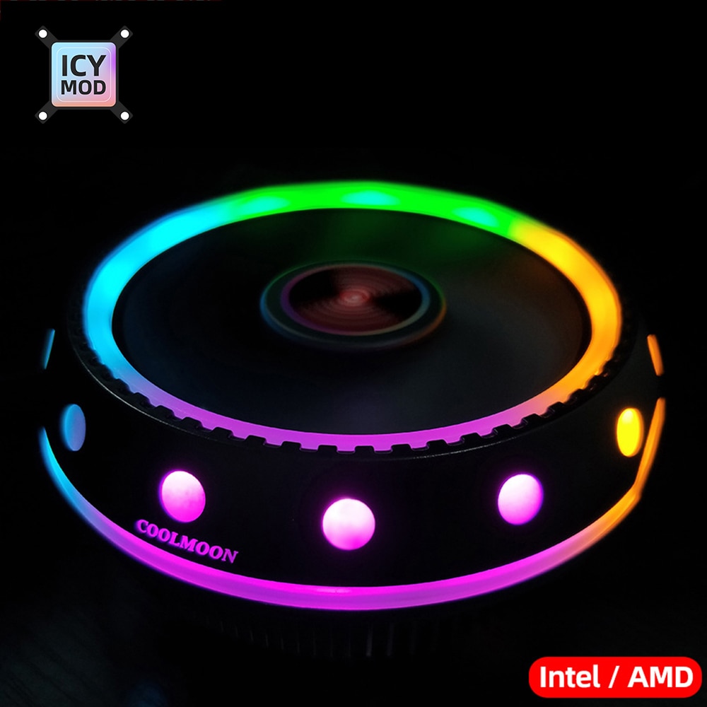 Verlichting cpu radiator rgb 10*10cm cpu koeler ve... – Vicedeal