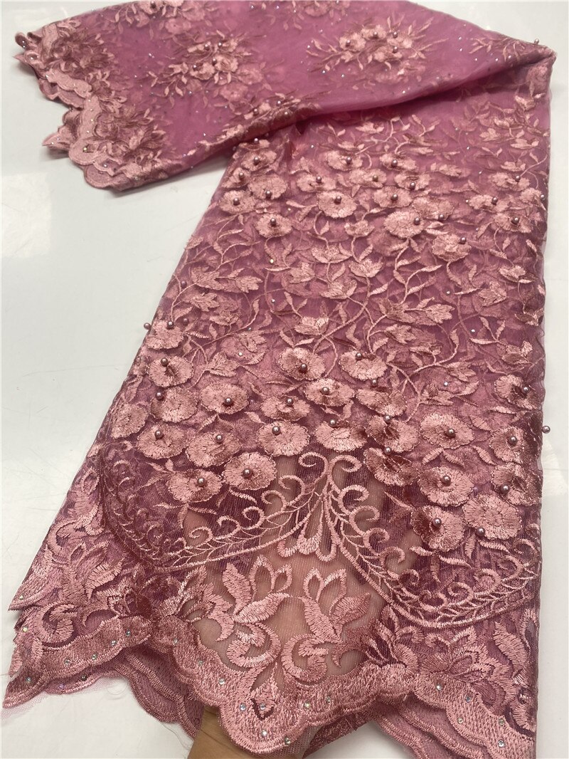 Wine African Lace Fabric Lace French Lace Fabric W... – Grandado