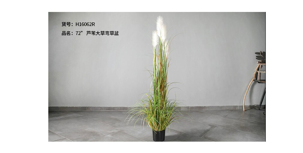 Simulation Bonsai Bulrush Pot Artificial Reed Pott... – Grandado