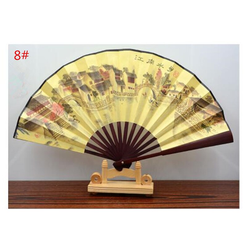 1pc Chinese Style Fan Print Bamboo Ribs Folding Fa... – Grandado