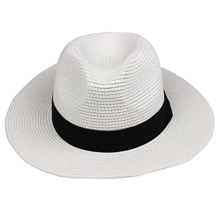 LNPBD Summer white flat brim wide brim women's str... – Grandado