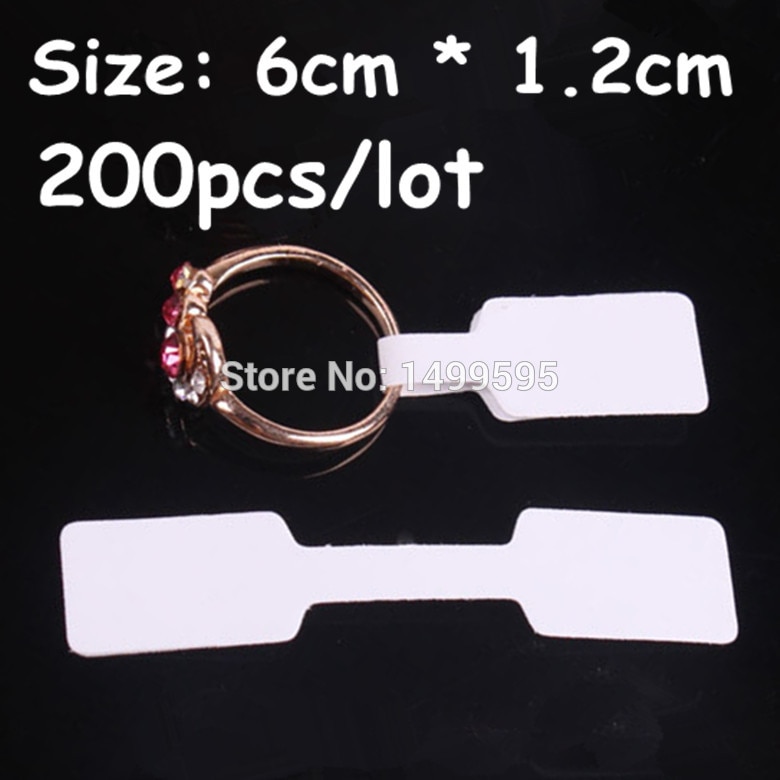 200pcs Jewelry Cards, 1.2x6cm White Paper Price Ta... – Grandado