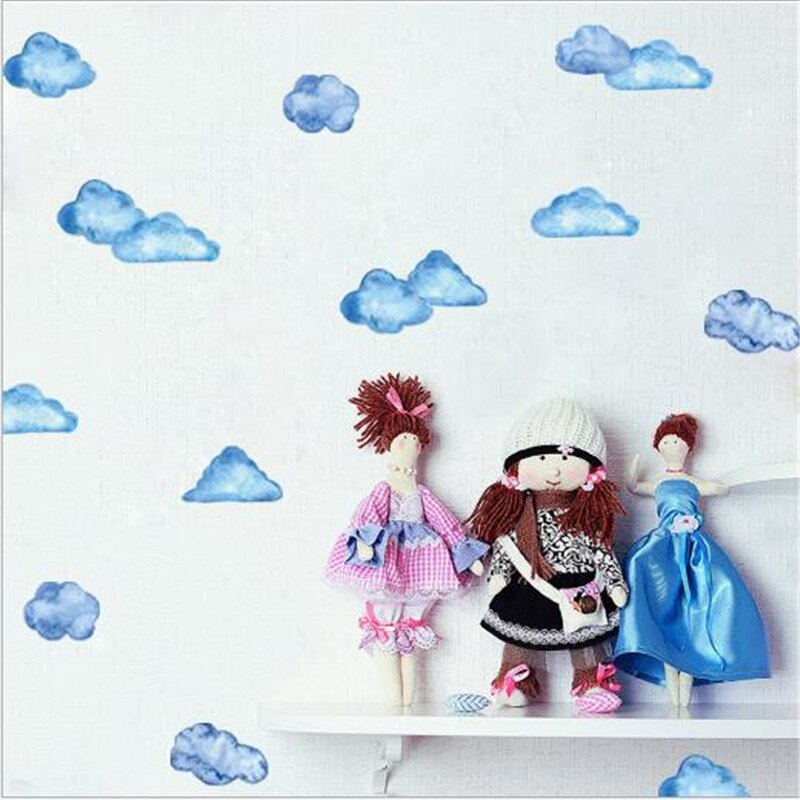 36pcs/set Blue Cloud Wall Sticker Wall Decal Room ... – Vicedeal