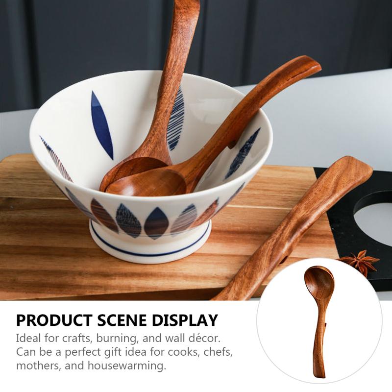 Wooden Soup Spoon Long Handle Pot Cooking Spoon No... – Grandado
