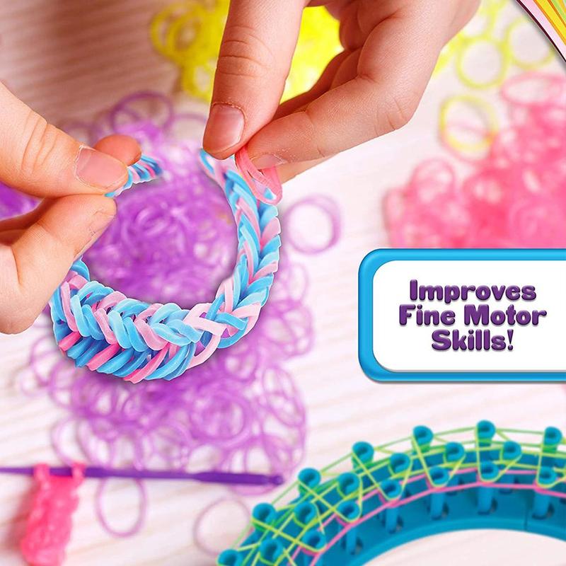 32 grid rainbow rubber band hand knitting device D... – Grandado