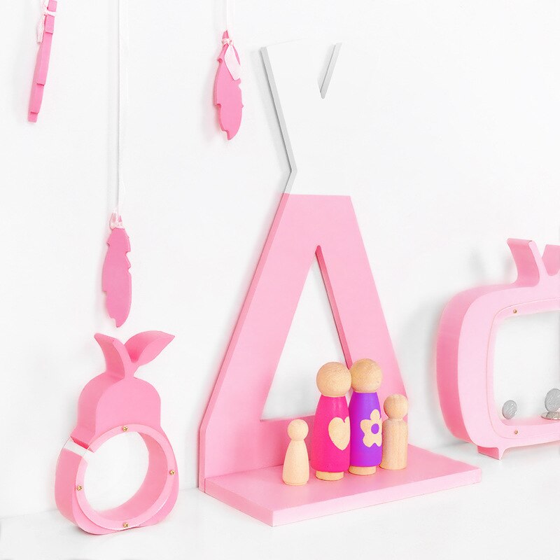 Ins Pink Style Wooden Decoration for Children Bedr... – Grandado