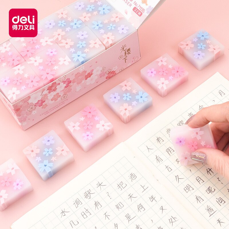 Deli 1pcs Kawaii Sakura Eraser for Kids Japanese S... – Vicedeal
